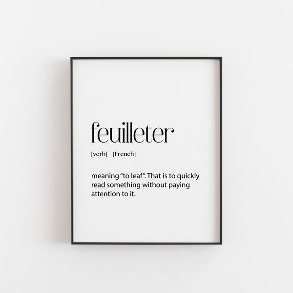 French Word Print - Etsy