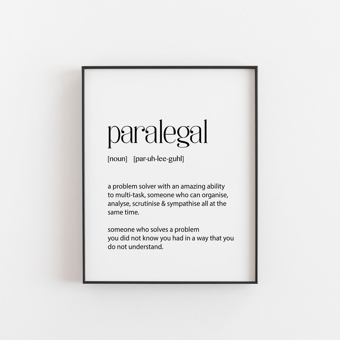 Paralegal Gift, Funny Gifts for Paralegals, Dictionary Print, Wall Art ...