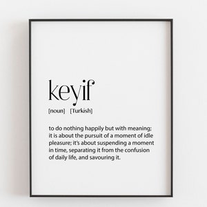 Keyif Print Keyif Poster Keyif Wall Decor Keyif Sign Keyif - Etsy UK