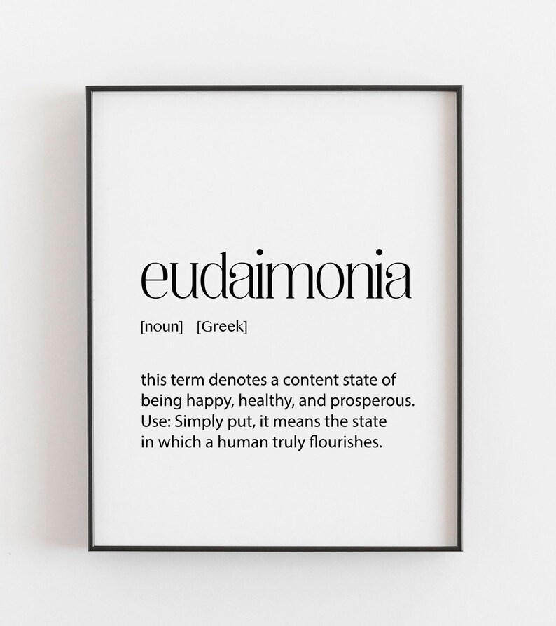 Greek Art Eudaimonia Greek Poster Greek Wall Art Greek - Etsy UK