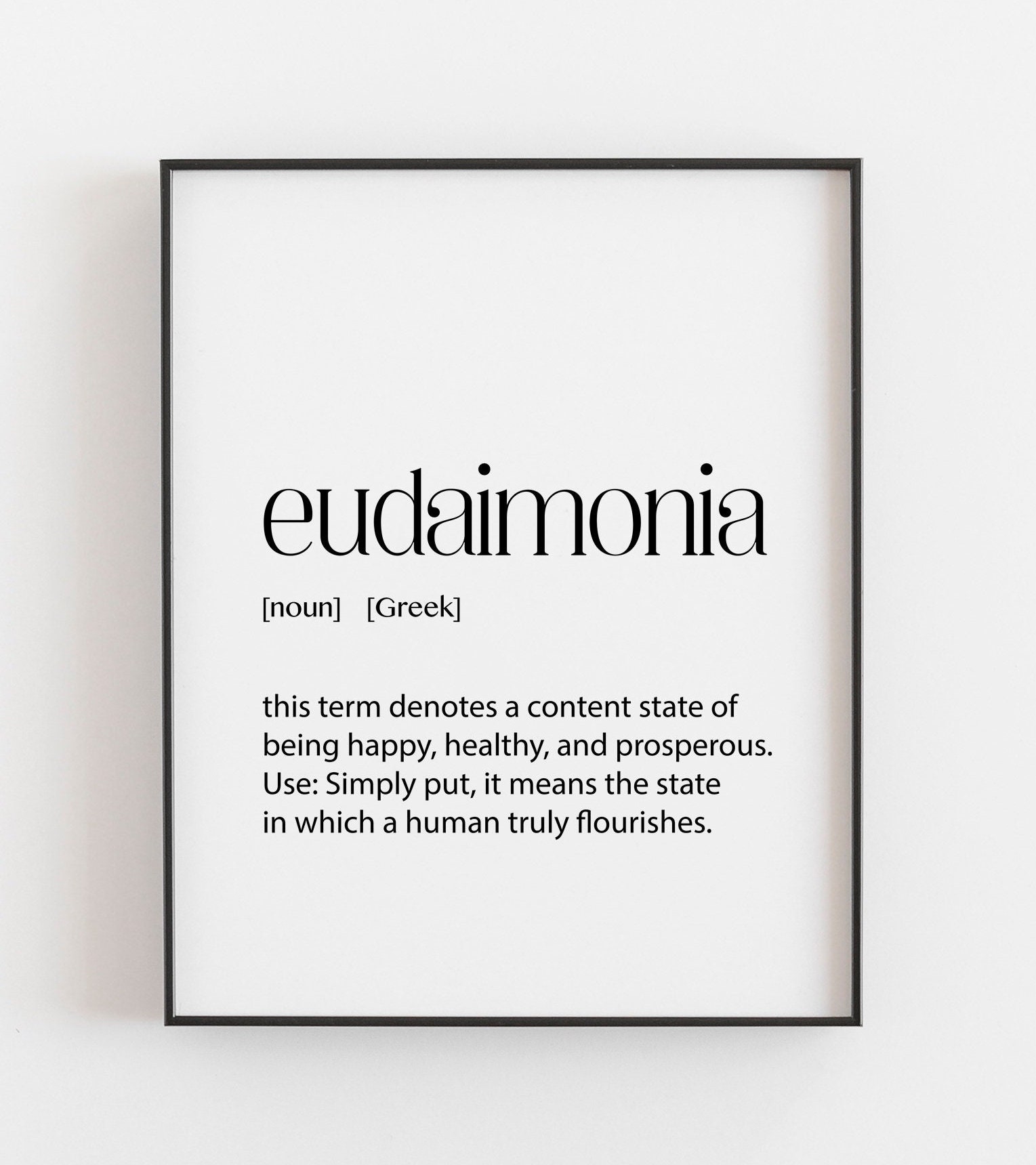 Greek Art Eudaimonia Greek Poster Greek Wall Art Greek - Etsy UK