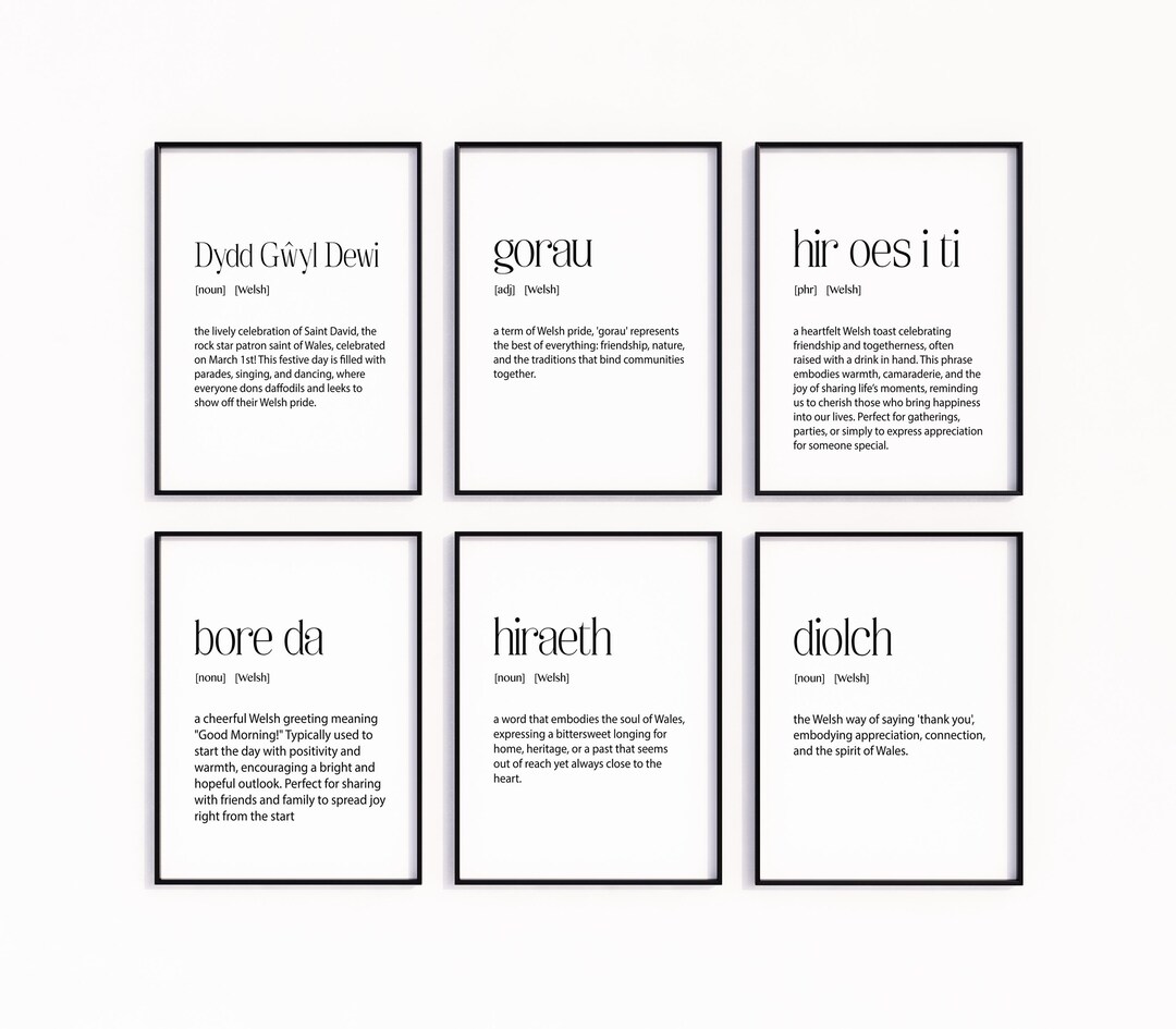 Welsh Poster Prints, Set of Welsh Prints, Welsh Slang, Gift, Unique ...