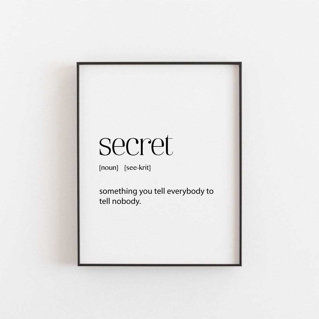 Best Friend Gift, Secret Definition, Printable Friend Gift, Gift for ...