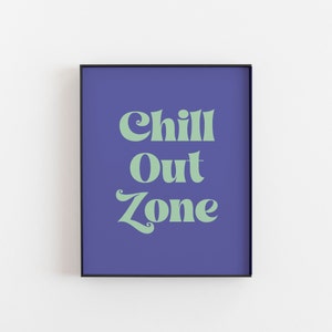 Chill Out Zone Print, Wall Art Teenage Bedroom, Etsy Uk, Teen Bedroom ...