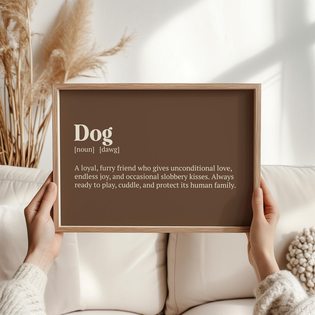Dog Definition Print | Playful & Fun Wall Art for Dog Lovers | Perfect ...