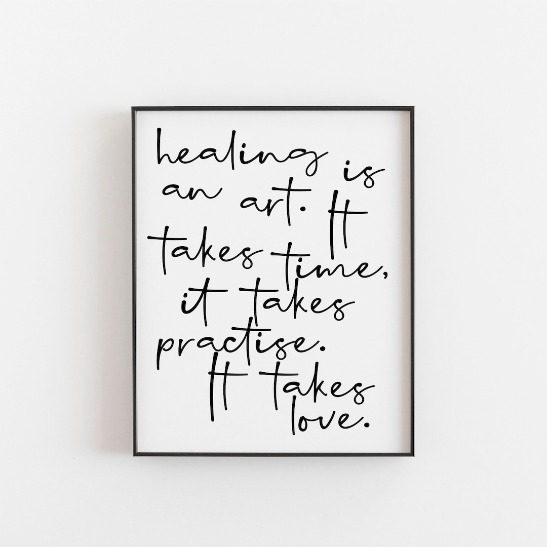 Self Healing Art - Inspirational Quote Print - Mindful Wall Decor ...
