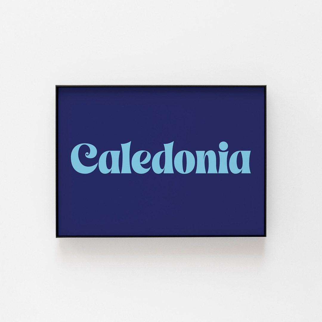 Caledonia Scottish Pride Typography, Tartan-inspired Home Decor ...