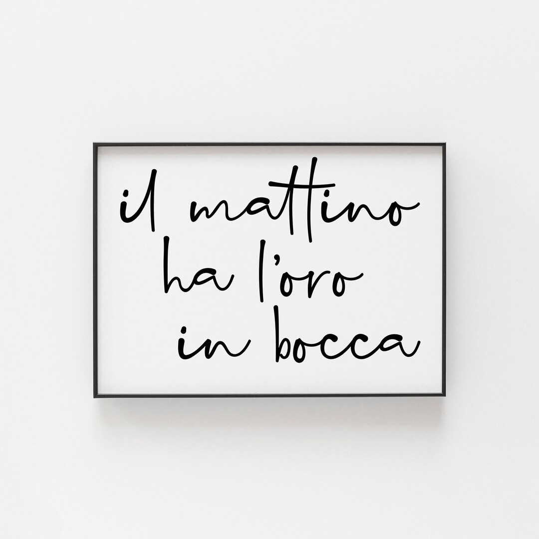 Italian Art, Il Mattino Ha Loro in Bocca, Early Bird Catches the Worm ...