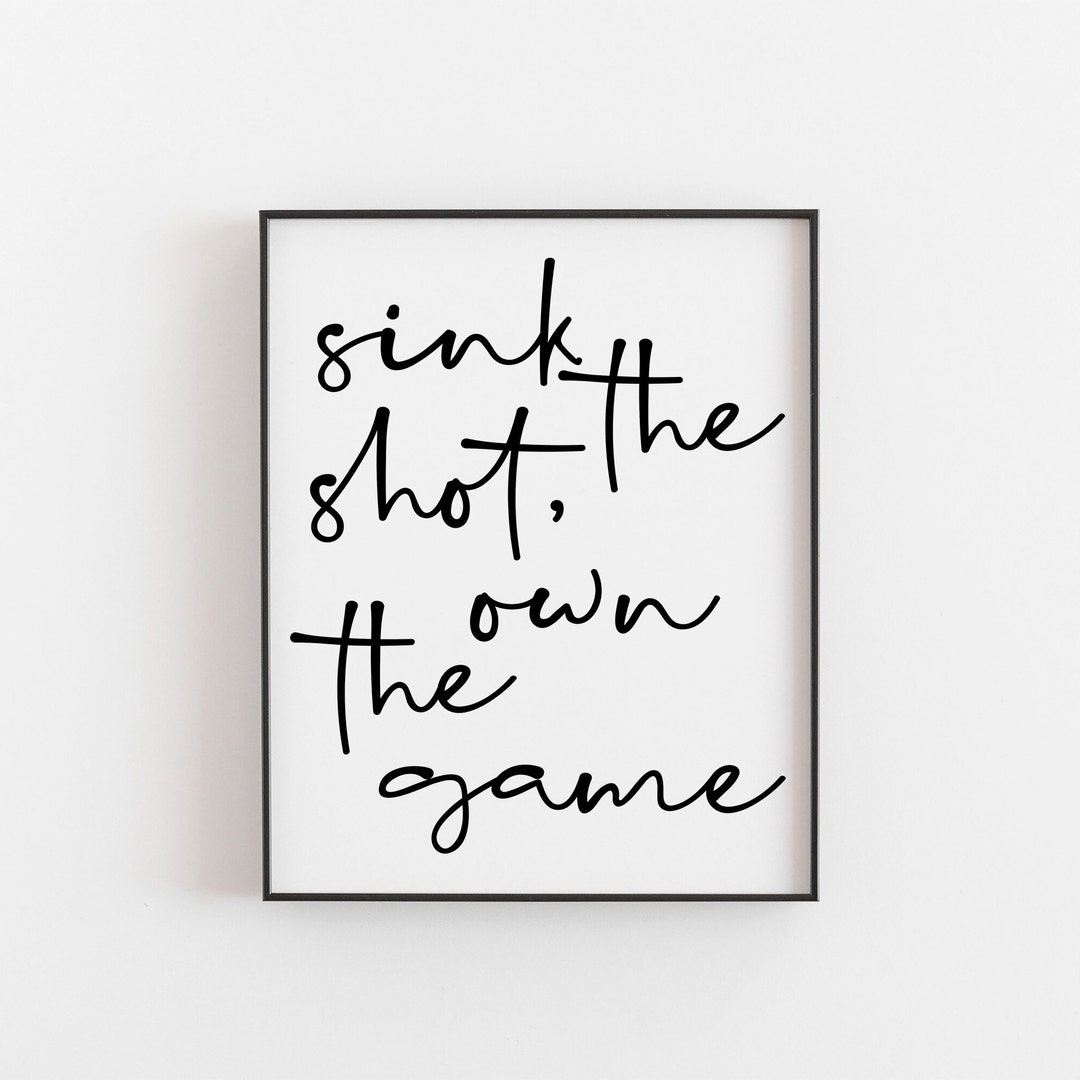 Pool, Snooker, Billiards Wall Art Print, Motivational Quote Print, Cool ...