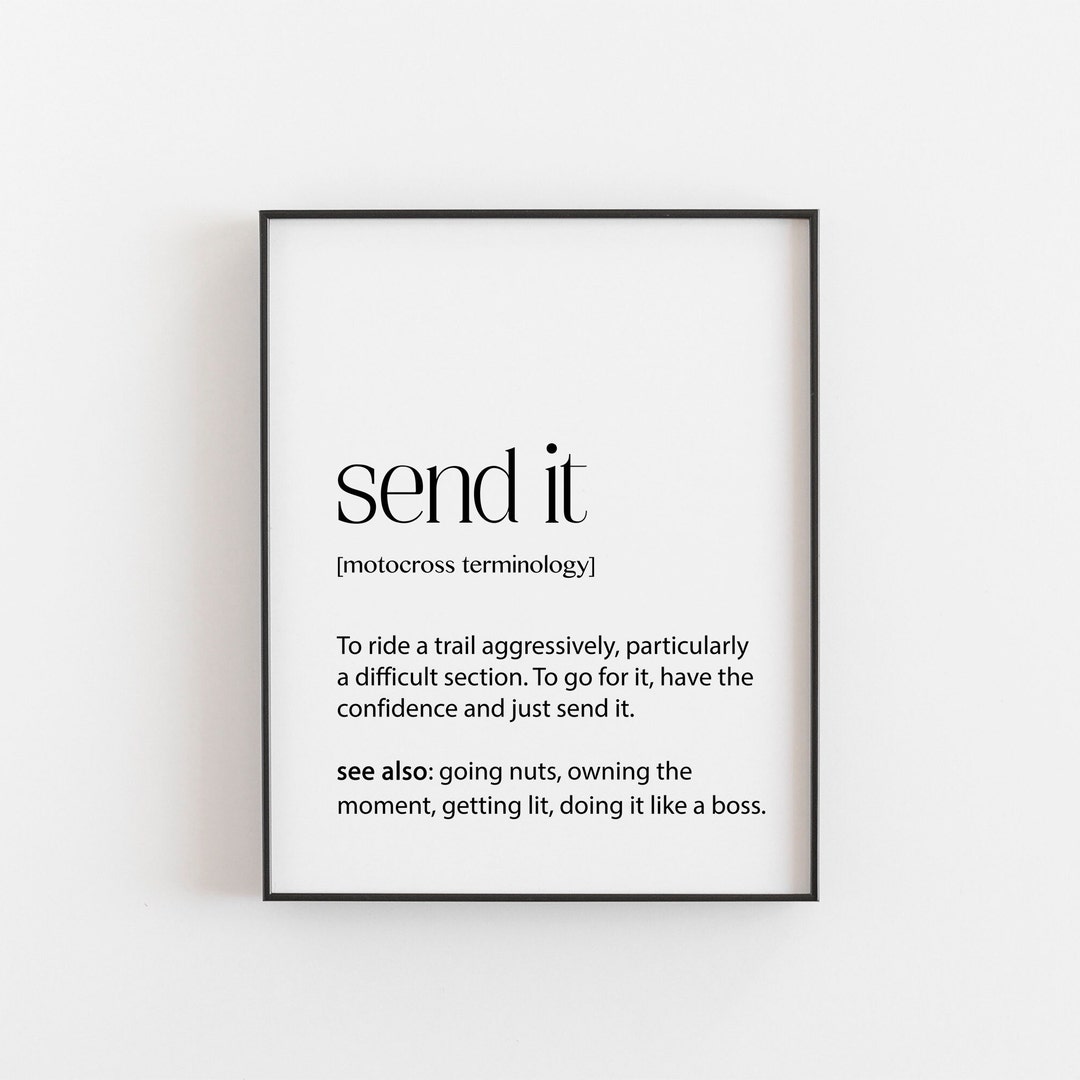 Motocross Wall Art, Send It, Send It, Motocross Print, Motorcycle Print ...