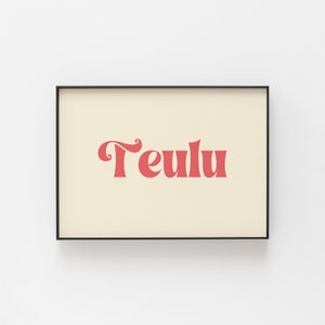Teulu Print, Welsh Themed Wall Art, Perfect Gift for a Loved One Who ...