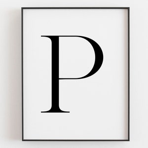 Letter P Wall Decor Letter P Print Letter P Poster Letter P | Etsy