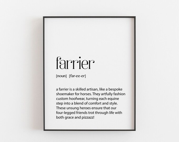 Farrier Knowledge Poster, Home Decor - Etsy Canada