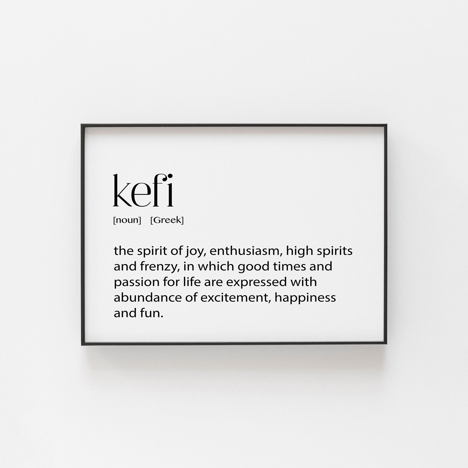 Greek Art Kefi Definition Greek Poster Greek Wall Art - Etsy UK