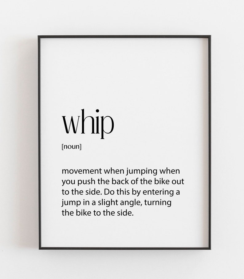 Motocross Motocross gift Whip Definition Motor Racing Dirt | Etsy