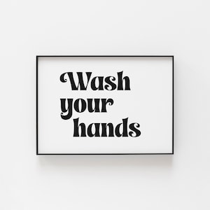 Bathroom Print, Wash Your Hands Poster, Etsy Bathroom Wall Art, Prints ...