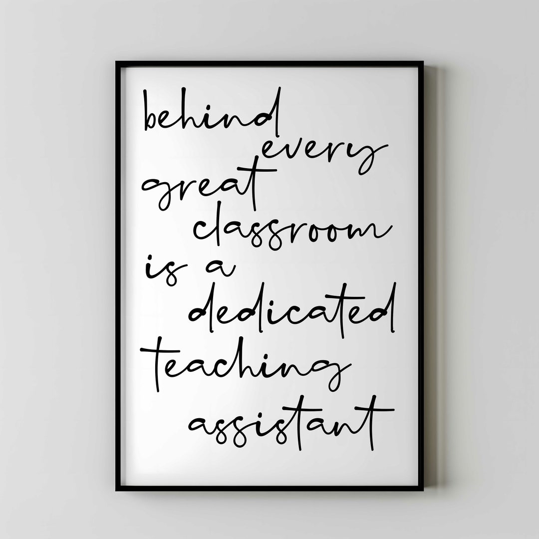 Teaching Assistant Thank You Gift Print, Best Teacher Gifts for Him and ...