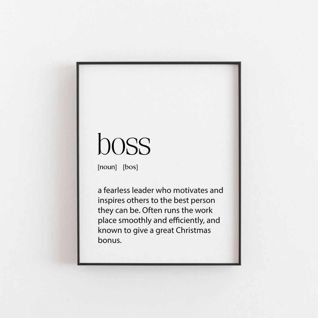 Boss Gift, Funny Boss Gift, Boss Definition, Boss Gift for Christmas ...