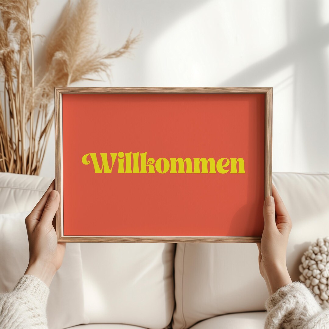 Willkommen Print – Hello Poster - Cozy German Welcome Sign, Perfect ...