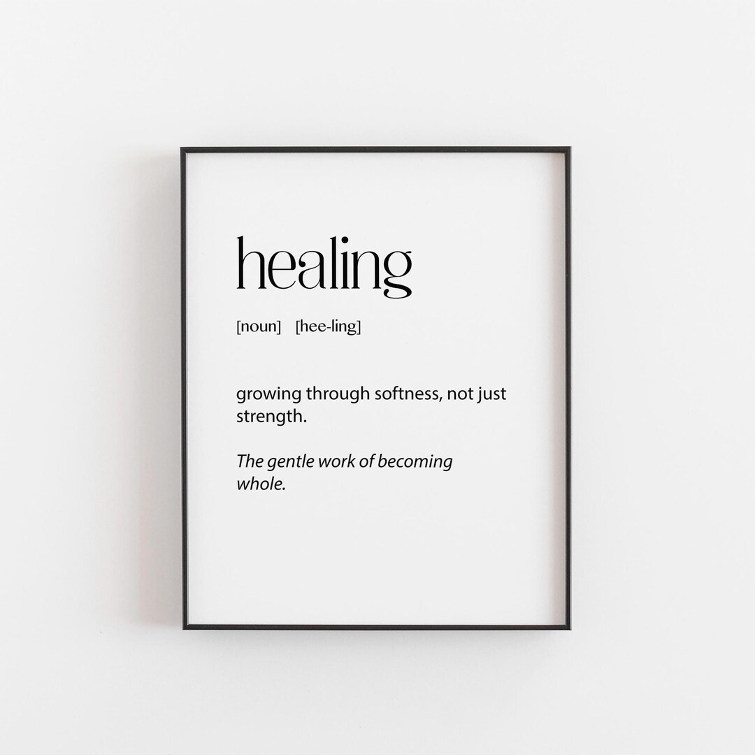 Healing Definition Wall Art – Minimalist Self Care Print, Growth ...