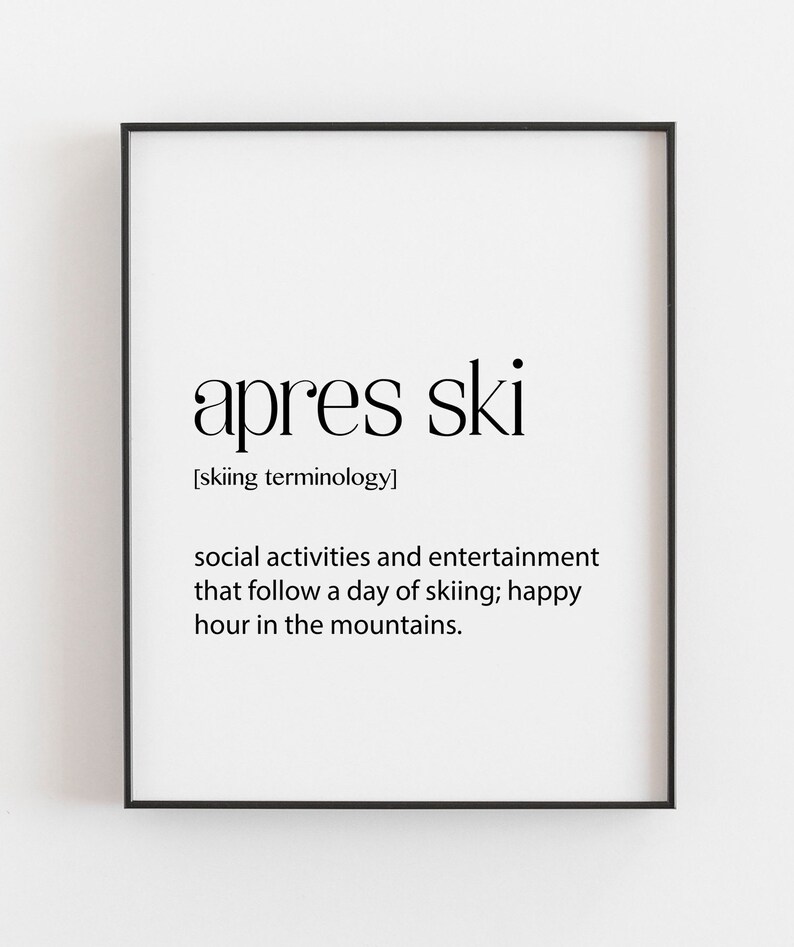Ski Gift Skier Gift Apres Ski Dump Definition Printable - Etsy