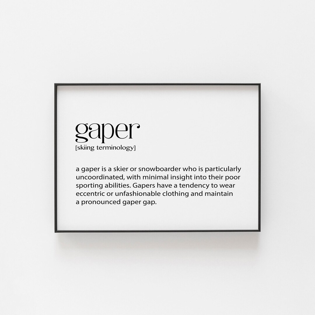 Skiing Art, Gaper Definition Print, Sport Gifts for Him, Landscape ...