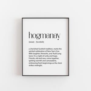 Scottish Print - Hogmanay - Scottish Prints Sayings - New Years Art ...