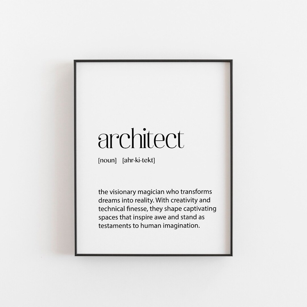 Architect Gift - Architecture - Architect Art - Definition Print ...