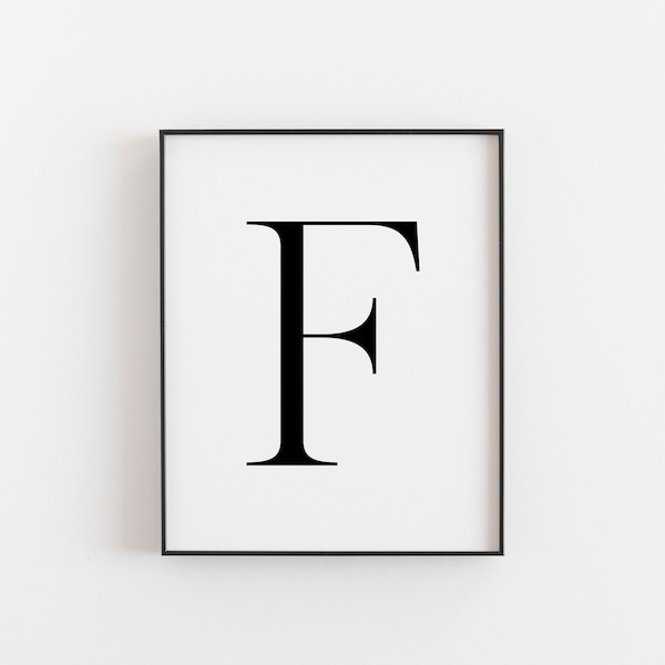 F Letter Print - Etsy