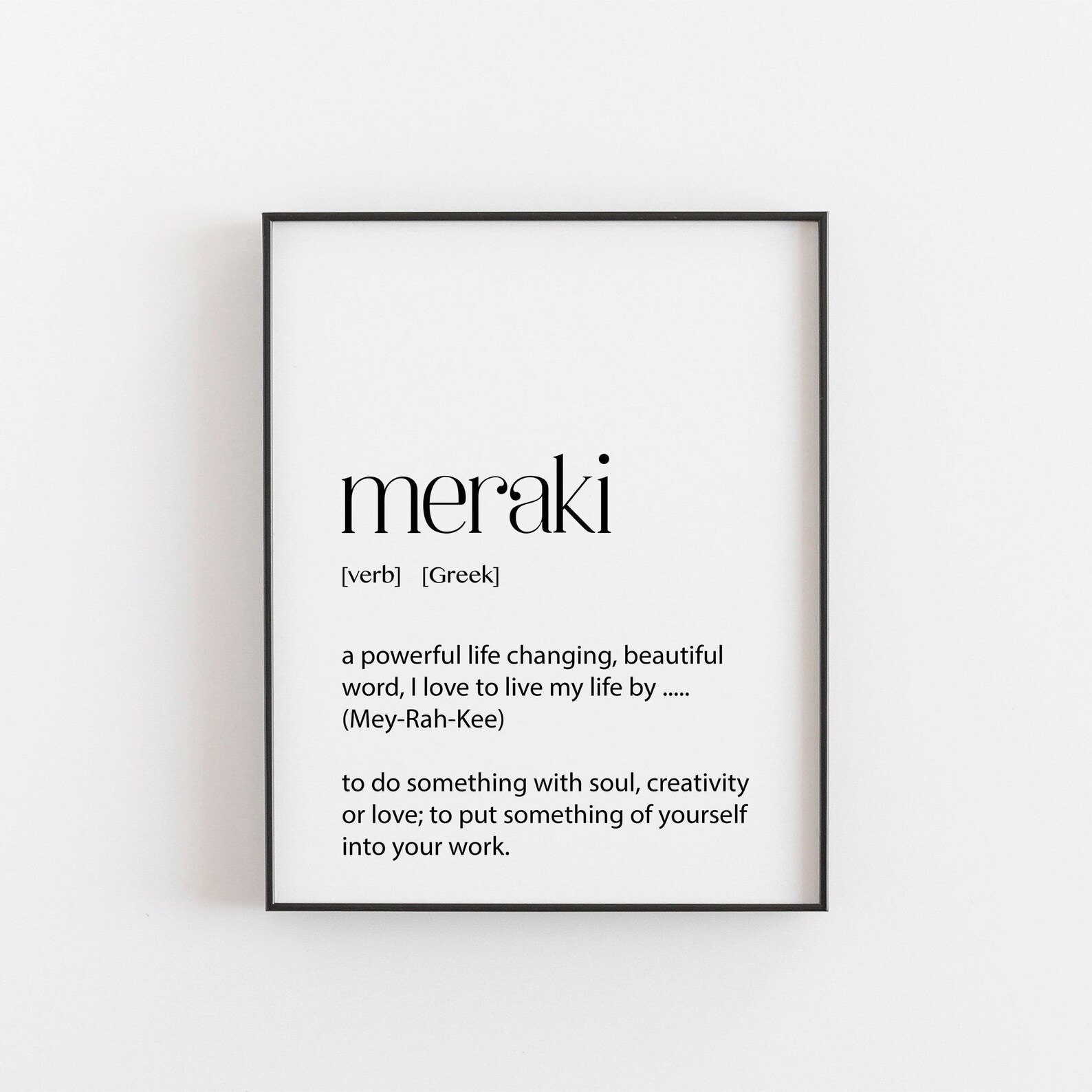 Greek Art Meraki Definition Greek Poster Greek Wall Art - Etsy UK