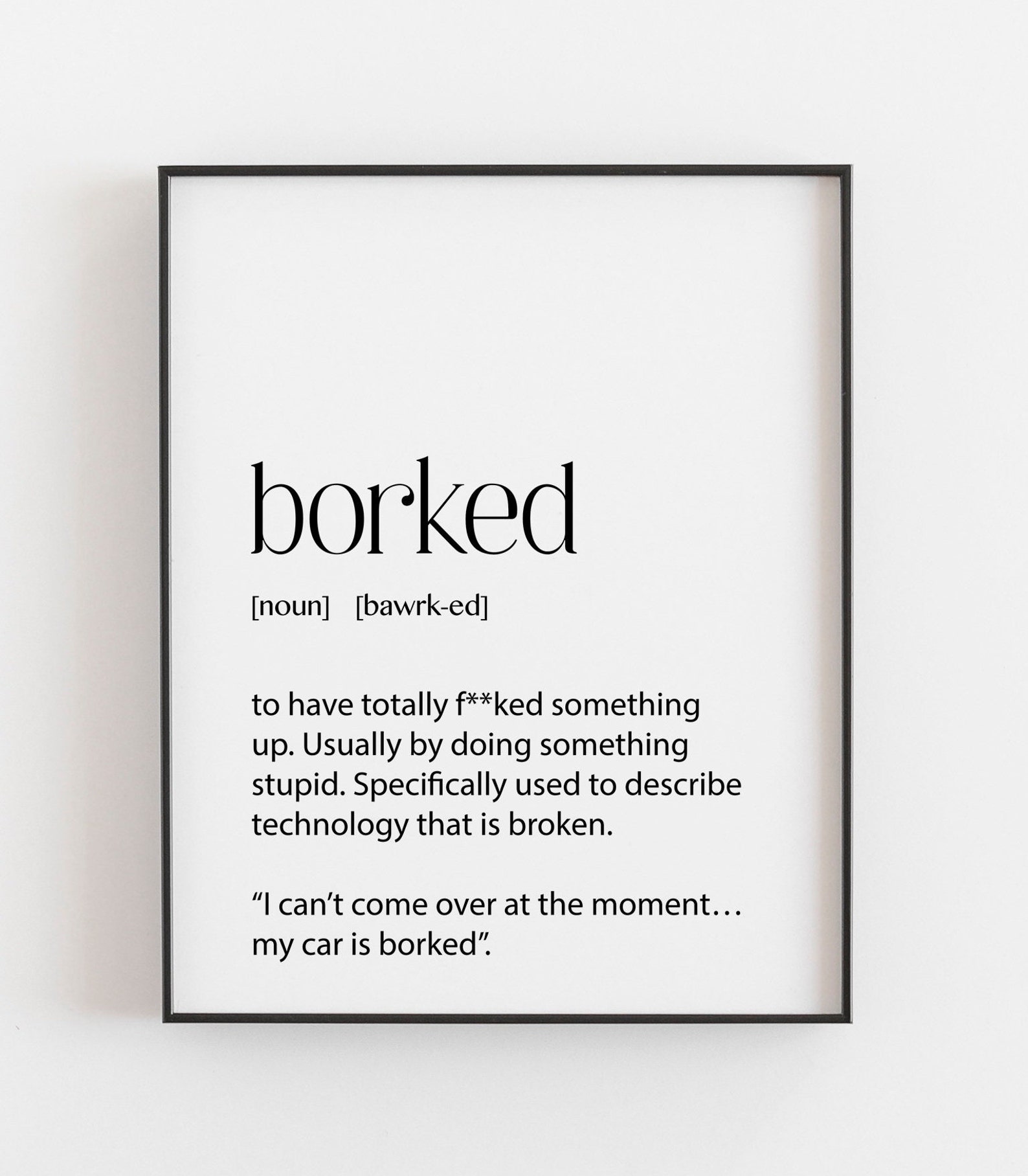 Borked Definition Office Decor for Women Office Decor for - Etsy