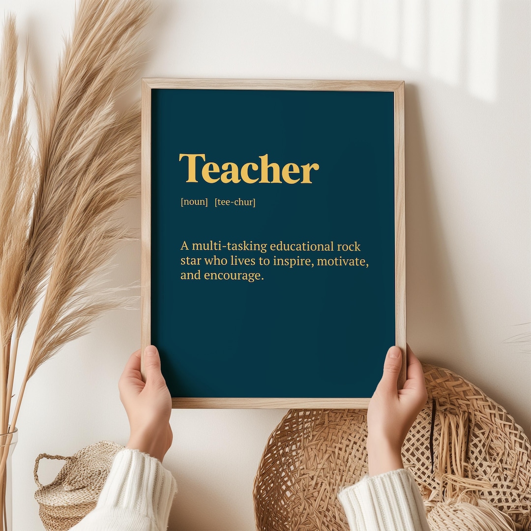 Teacher Definition Print | Inspirational Teacher Gift | Christmas ...