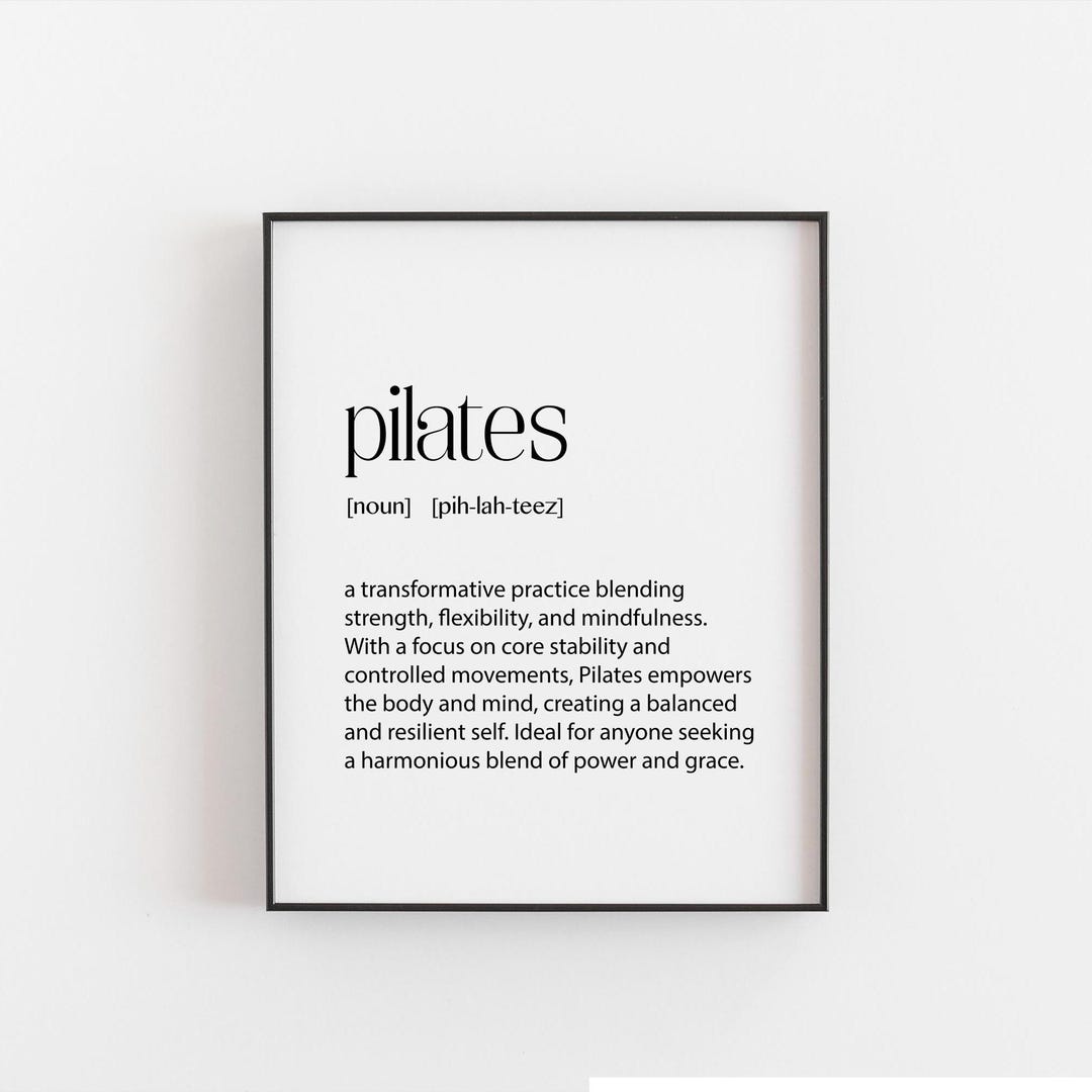 Pilates Definition Print – Fitness Wall Art – Pilates Enthusiast Gift ...