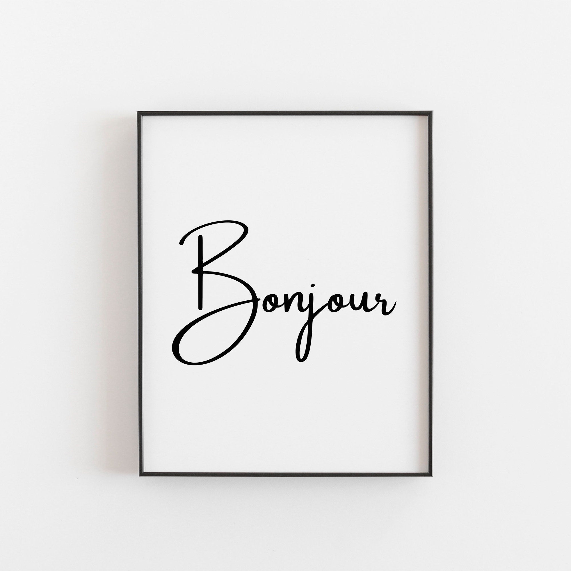French Decor Bonjour Print Bonjour Poster Bonjour Sign - Etsy UK