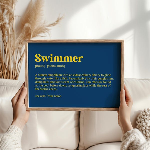 Swimmer Print - Etsy