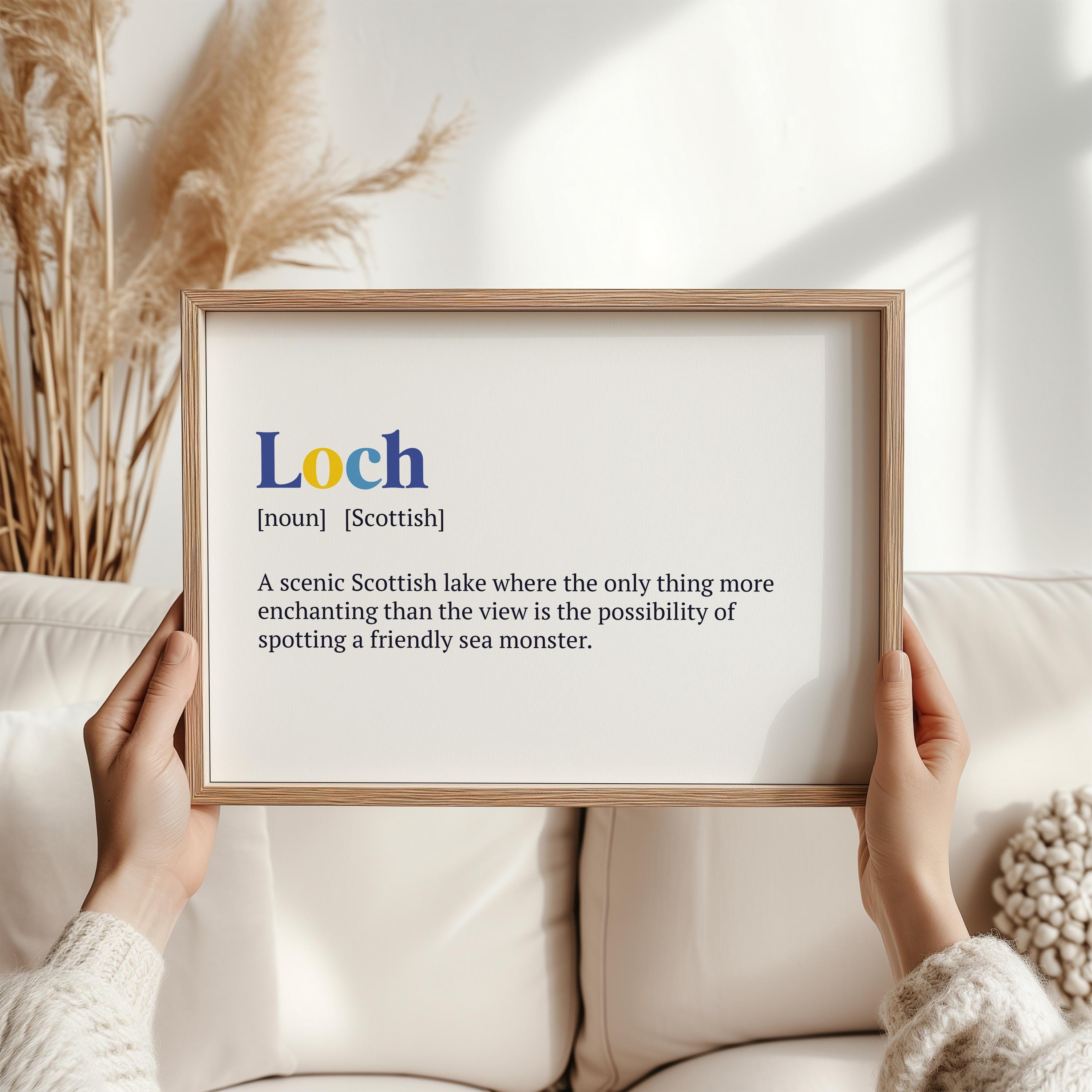 Loch Definition Print – Scottish Word Art | Meaning of 'loch' | Perfect ...