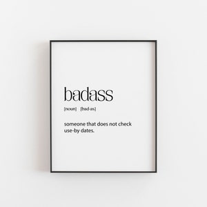 Badass Definition, Boss Gift, Funny Boss Gift, Badass Boss, Badass Mom ...