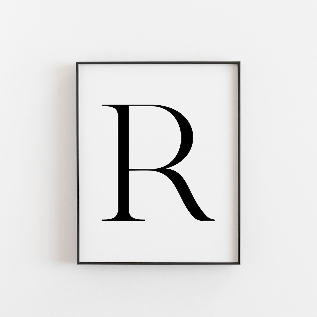 Letter R Print | Minimalist Modern Design | Clean and Stylish Wall Art ...