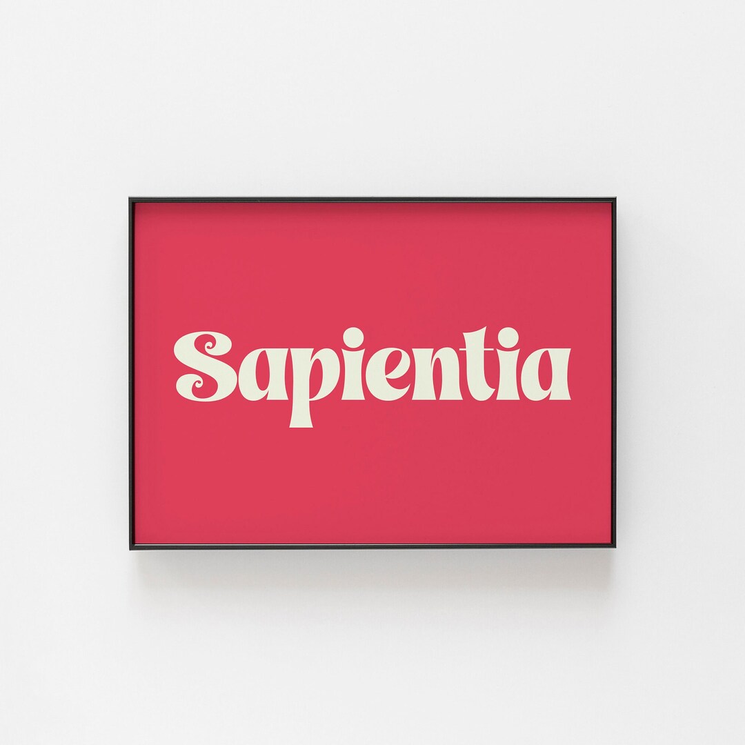 Sapientia Latin Quote Print - Wisdom Wall Art - Ancient Philosophy ...