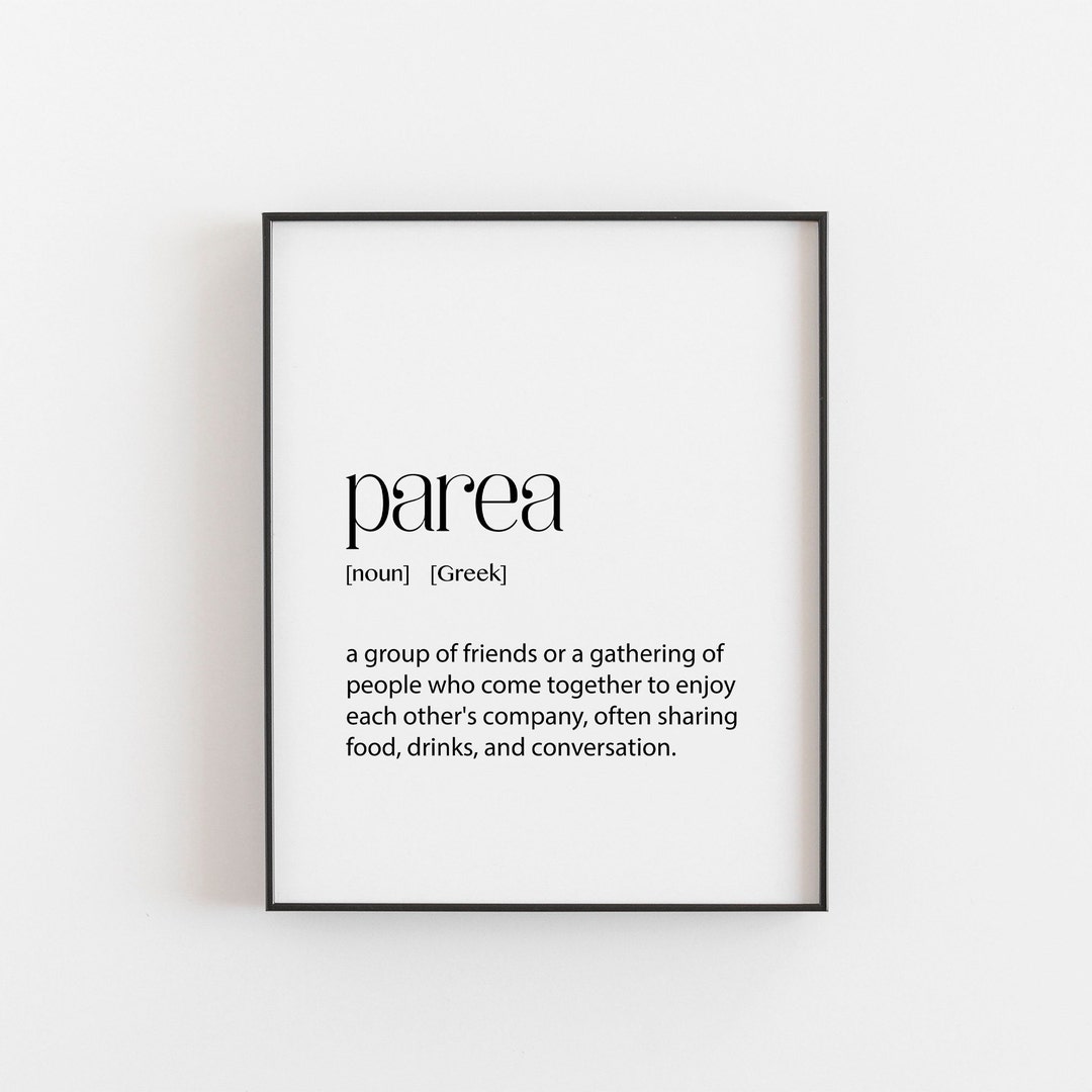 Greek Art Parea Definition Print Greek Poster Greek Wall Etsy Greek Art Parea Definition Print Greek Poster Greek Wall Etsy