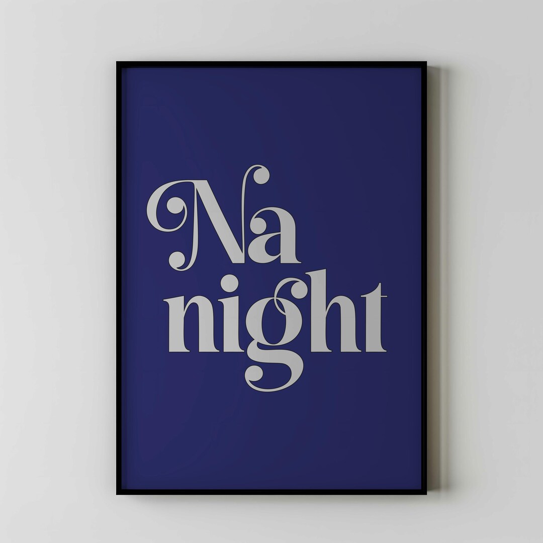 Na Night Print Bedroom Wall Art Yorkshire and Lancashire UK Poster ...