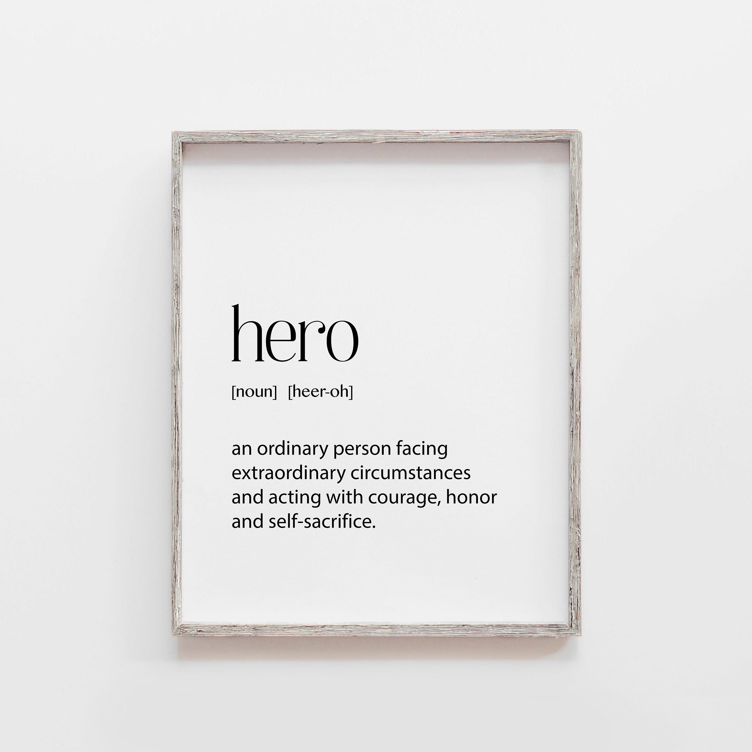 Hero Gift Hero Definiton Hero Gifts Hero Poster - Etsy