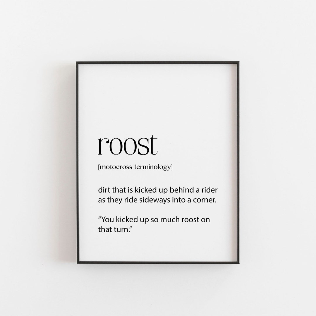 Motocross Poster, Roost Definition, Wall Art, Motocross Wall Art ...