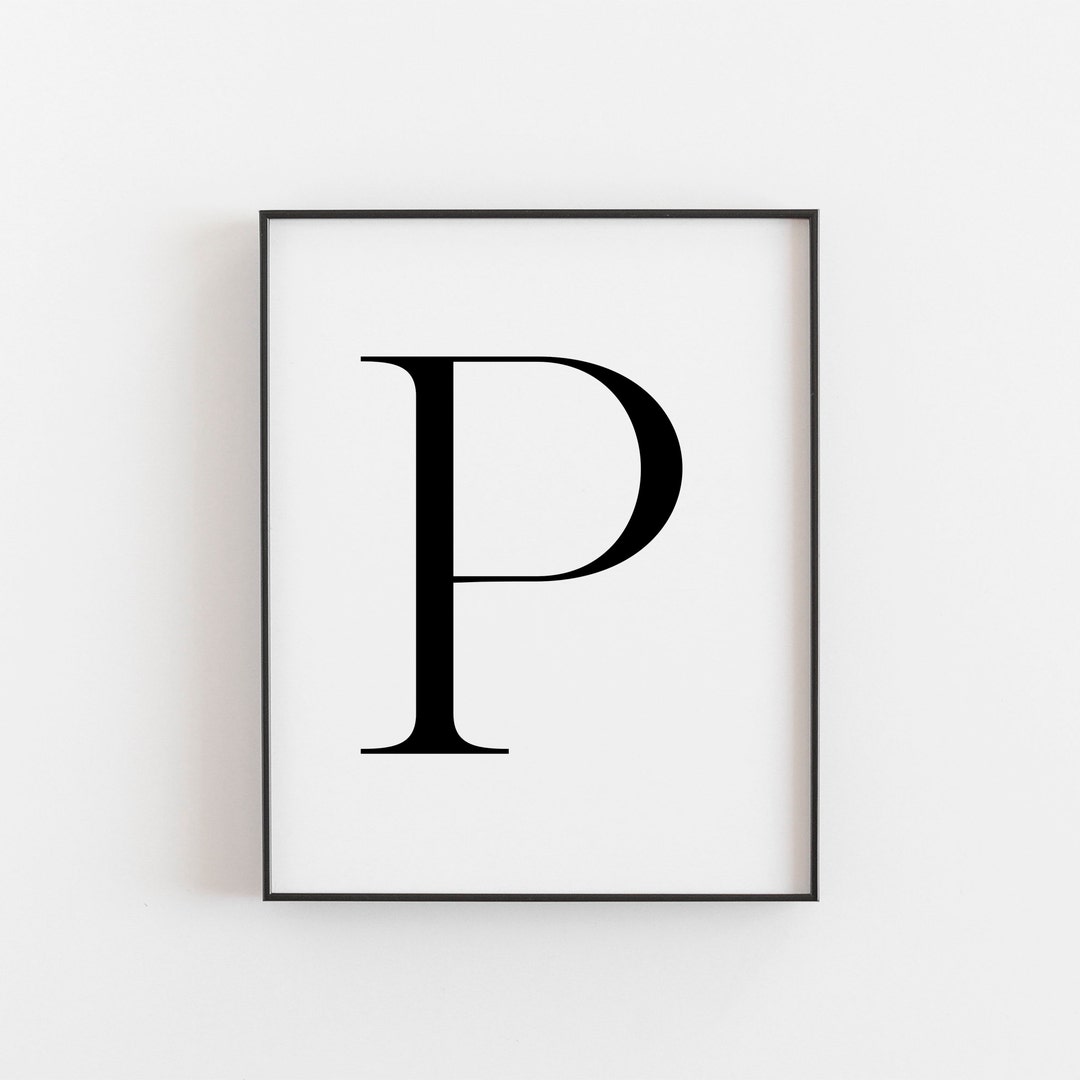 Letter P Wall Decor, Letter P Print, Letter P Poster, Letter P Wall Art ...