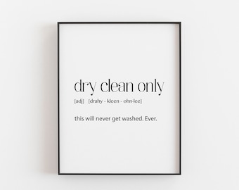 Dry Cleaning Only Sign - Etsy