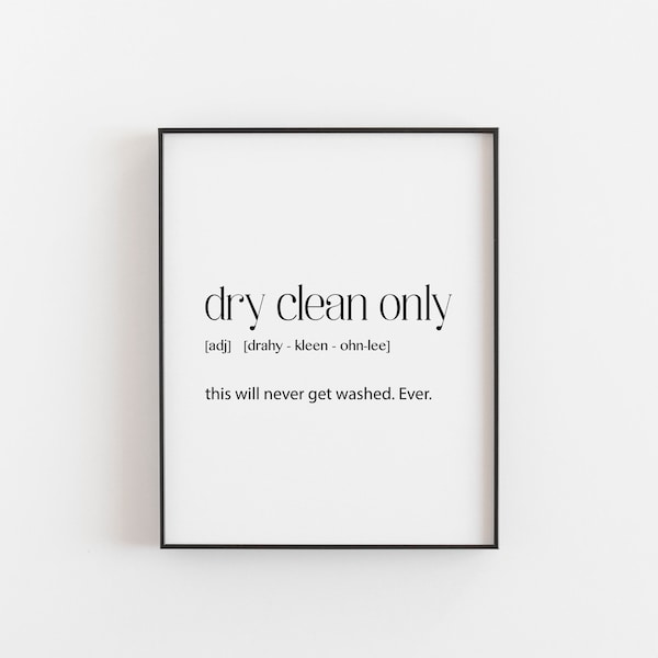 Dry Cleaning Poster - Etsy