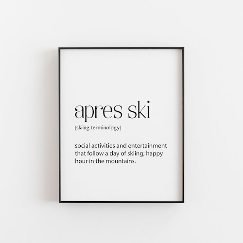 Ski Gift Skier Gift Apres Ski Dump Definition Printable - Etsy