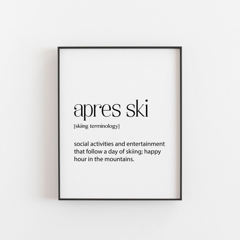 Ski Gift Skier Gift Apres Ski Dump Definition Printable - Etsy