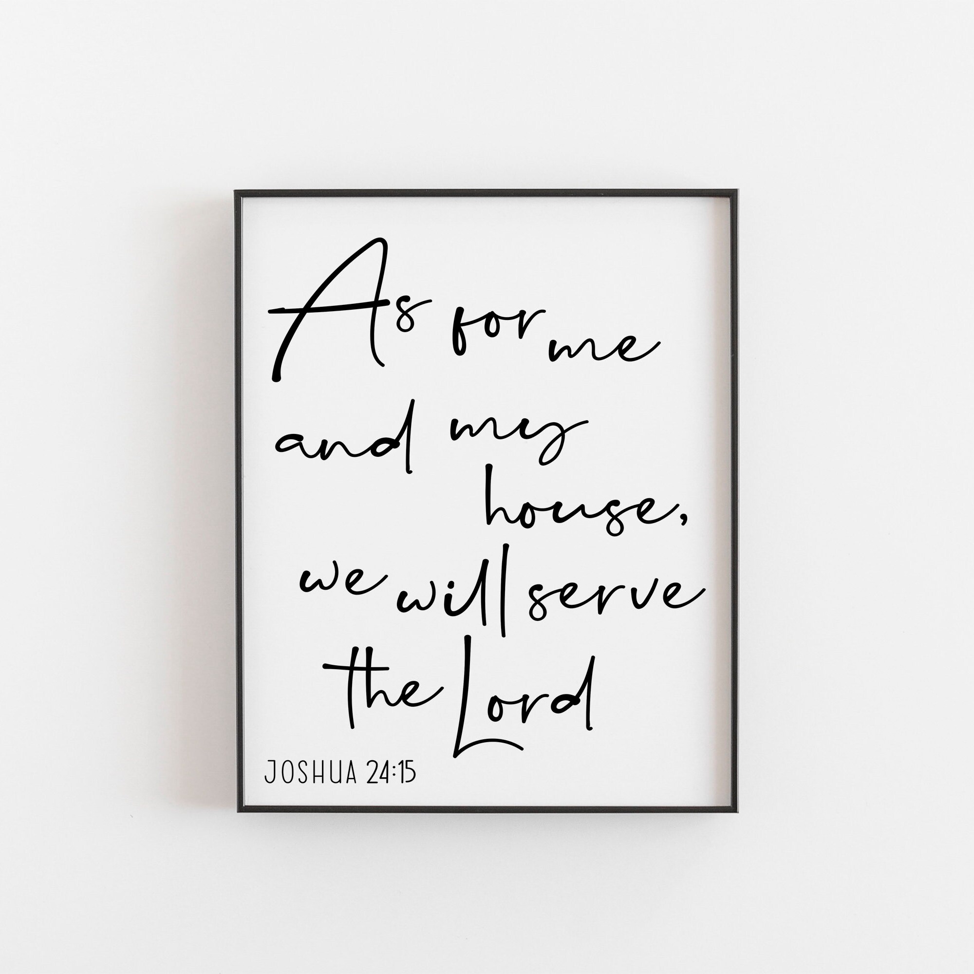As for Me and My House We Will Serve the Lord Joshua 24:15 | Etsy UK