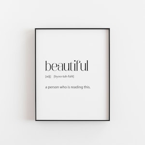 Beautiful Definition Print - Modern Wall Art - Gift Idea - Self-healing ...